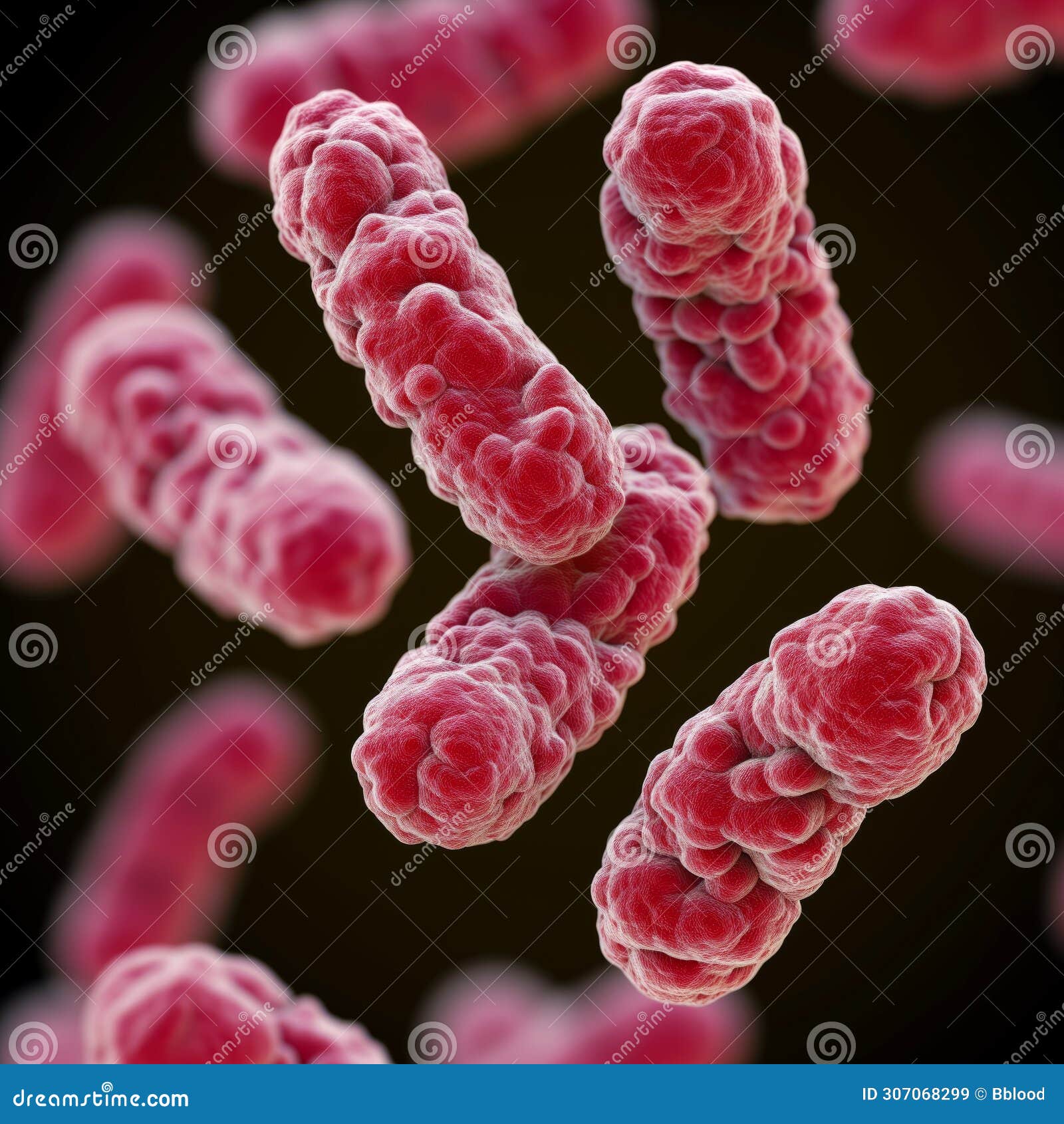 Detailed Render of Bacteria Streptococcus Structure Stock Image - Image ...
