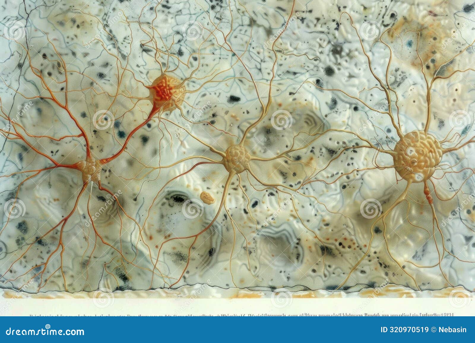 Detailed Representation Of The Complex Network Of Nerves, Neurons, And ...