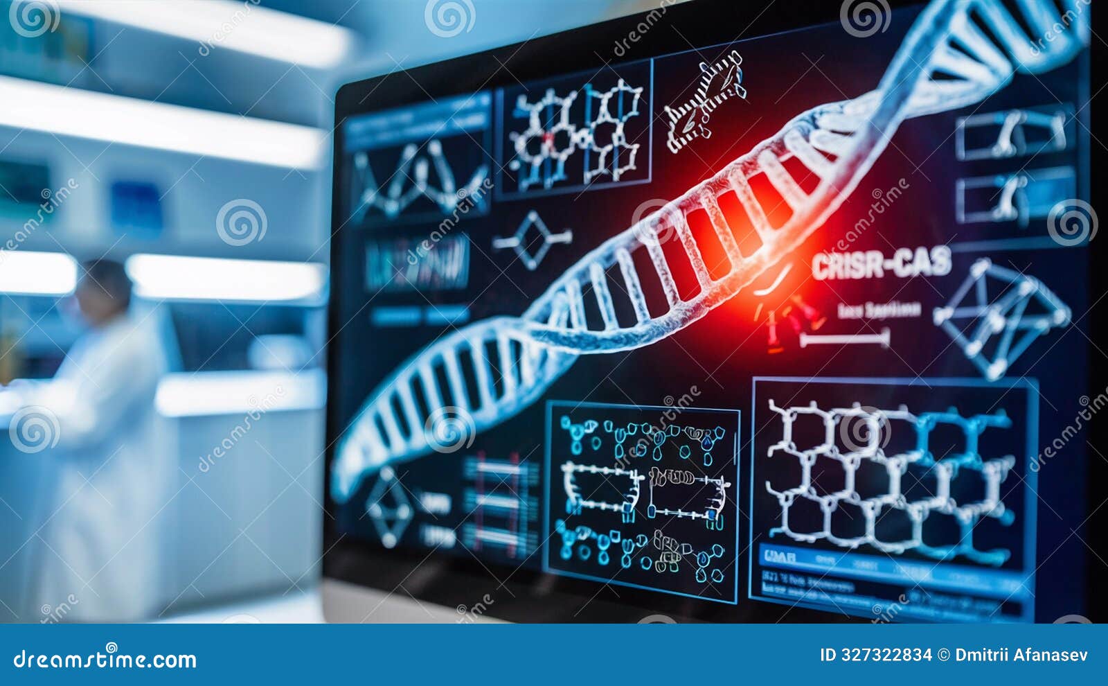 Detailed Visualization of CRISPR-Cas9 Gene Editing Process on Screen ...