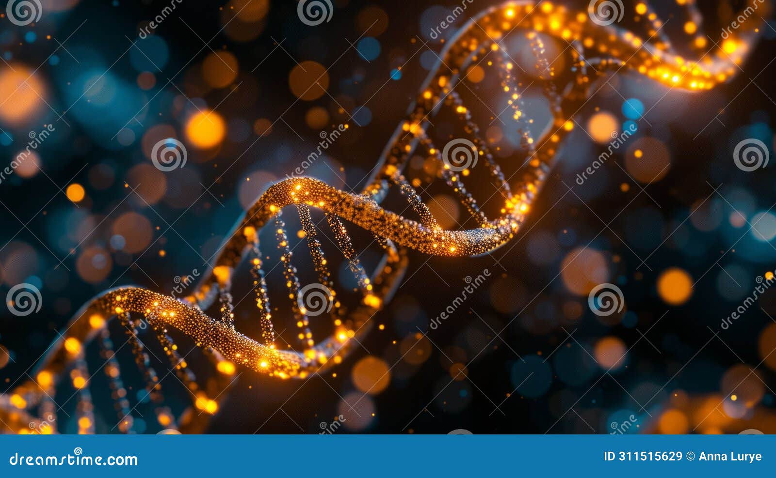 A Detailed Representation of DNA Strands, Emphasizing Their Helical ...