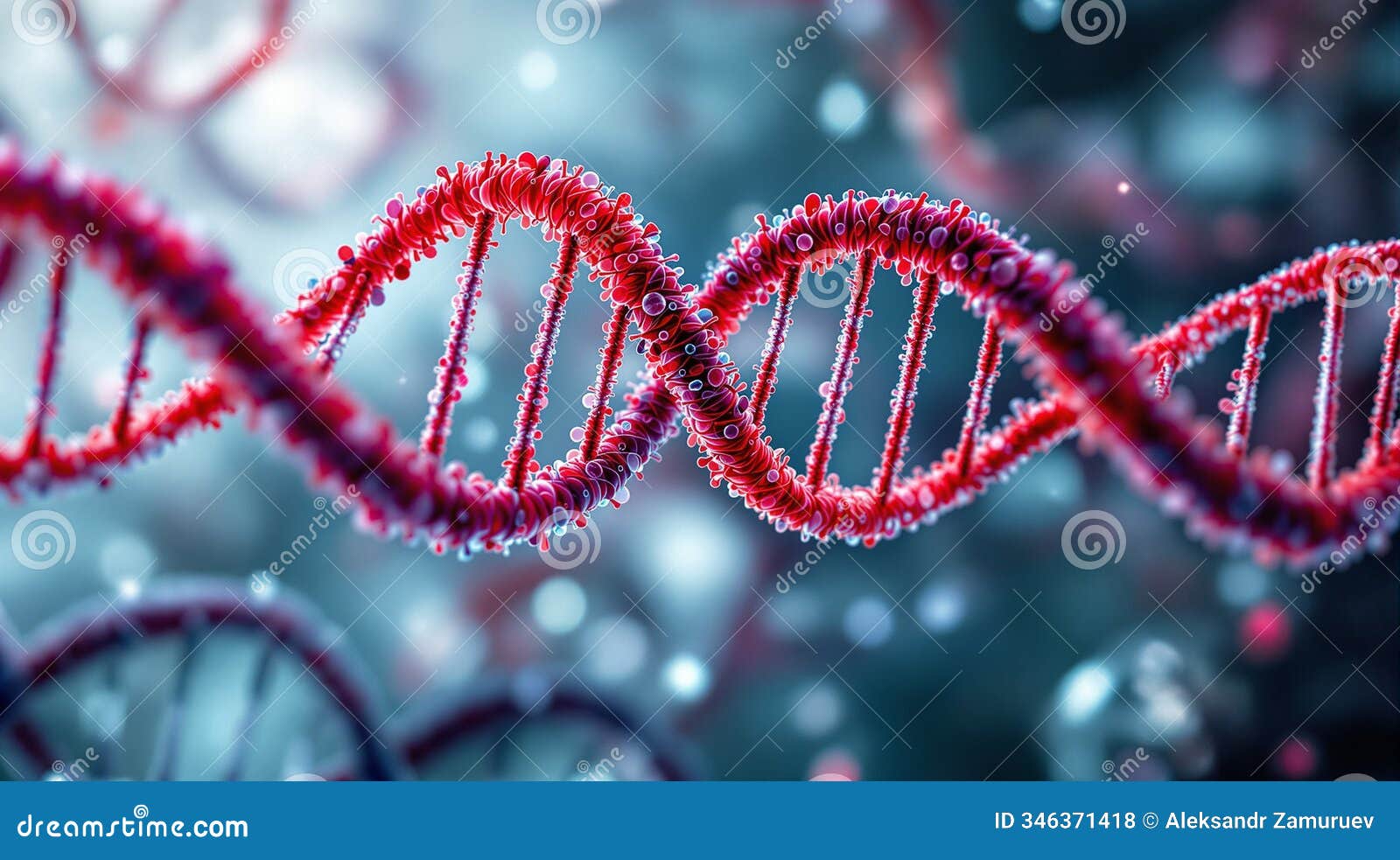 Detailed Representation of DNA Strands Showcasing Their Intricate ...