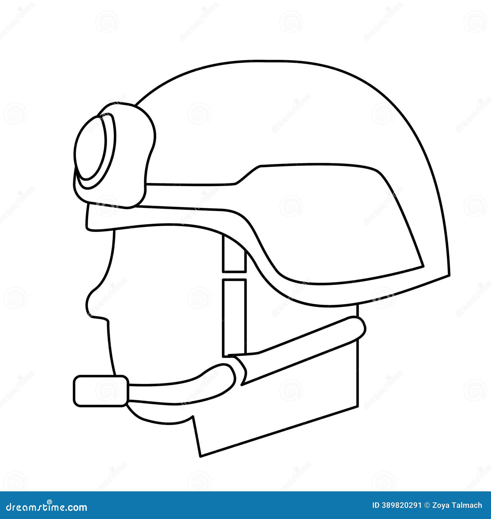 Tactical Helmet And Nvg Vector Illustration | CartoonDealer.com #243330360