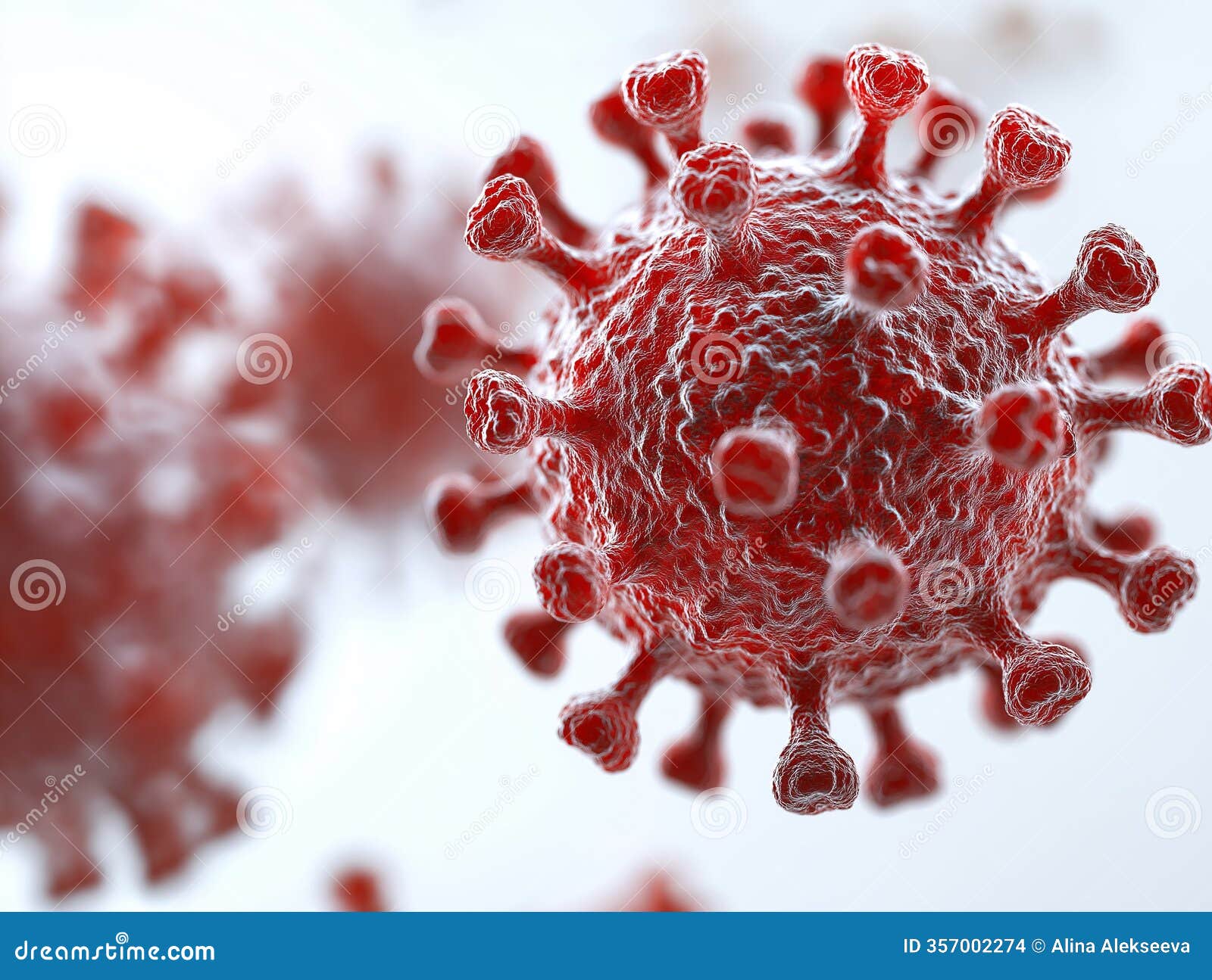 Detailed Representation of a Virus Displaying Spike Proteins and Unique ...