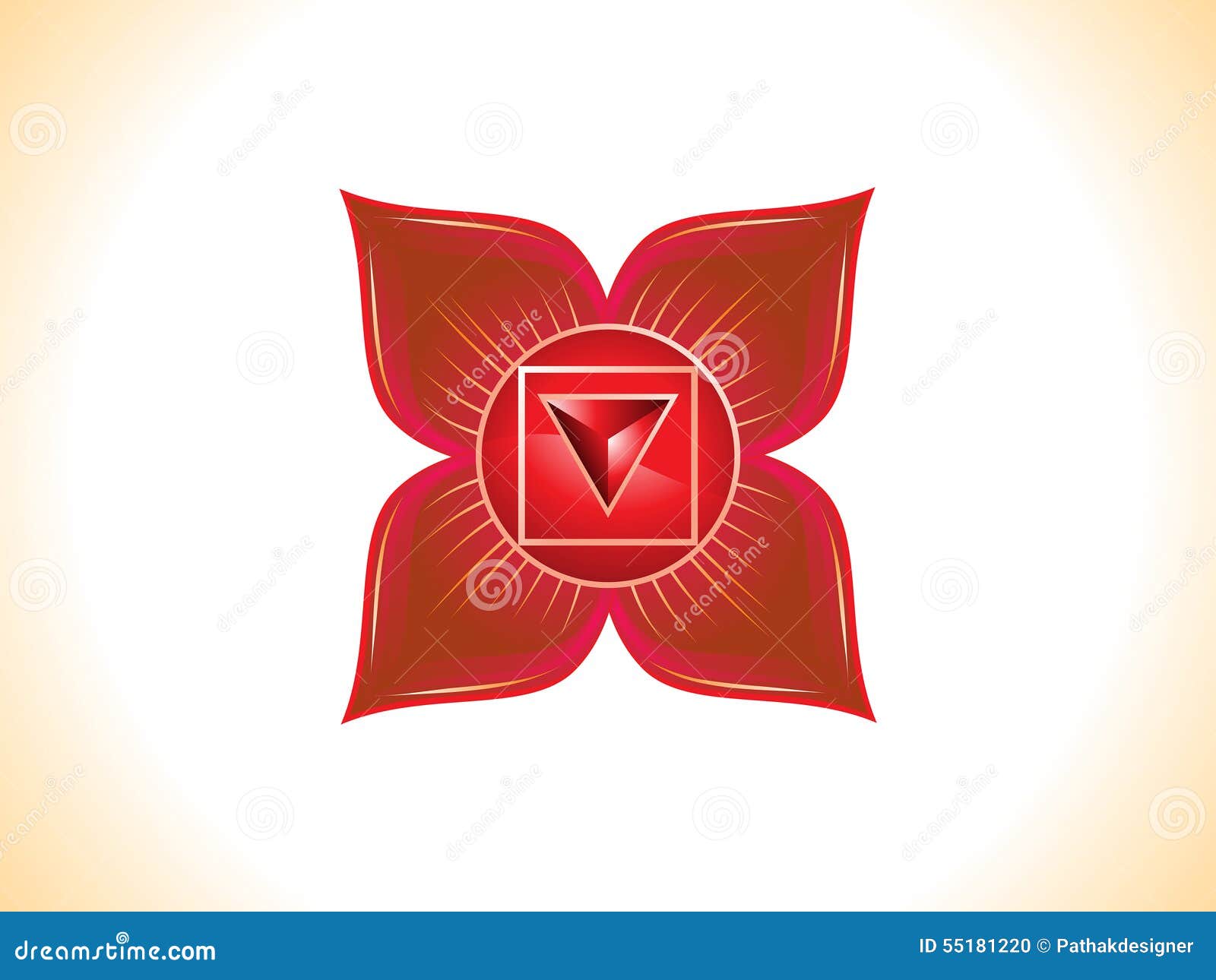 Detailed root chakra stock vector. Illustration of collection - 55181220