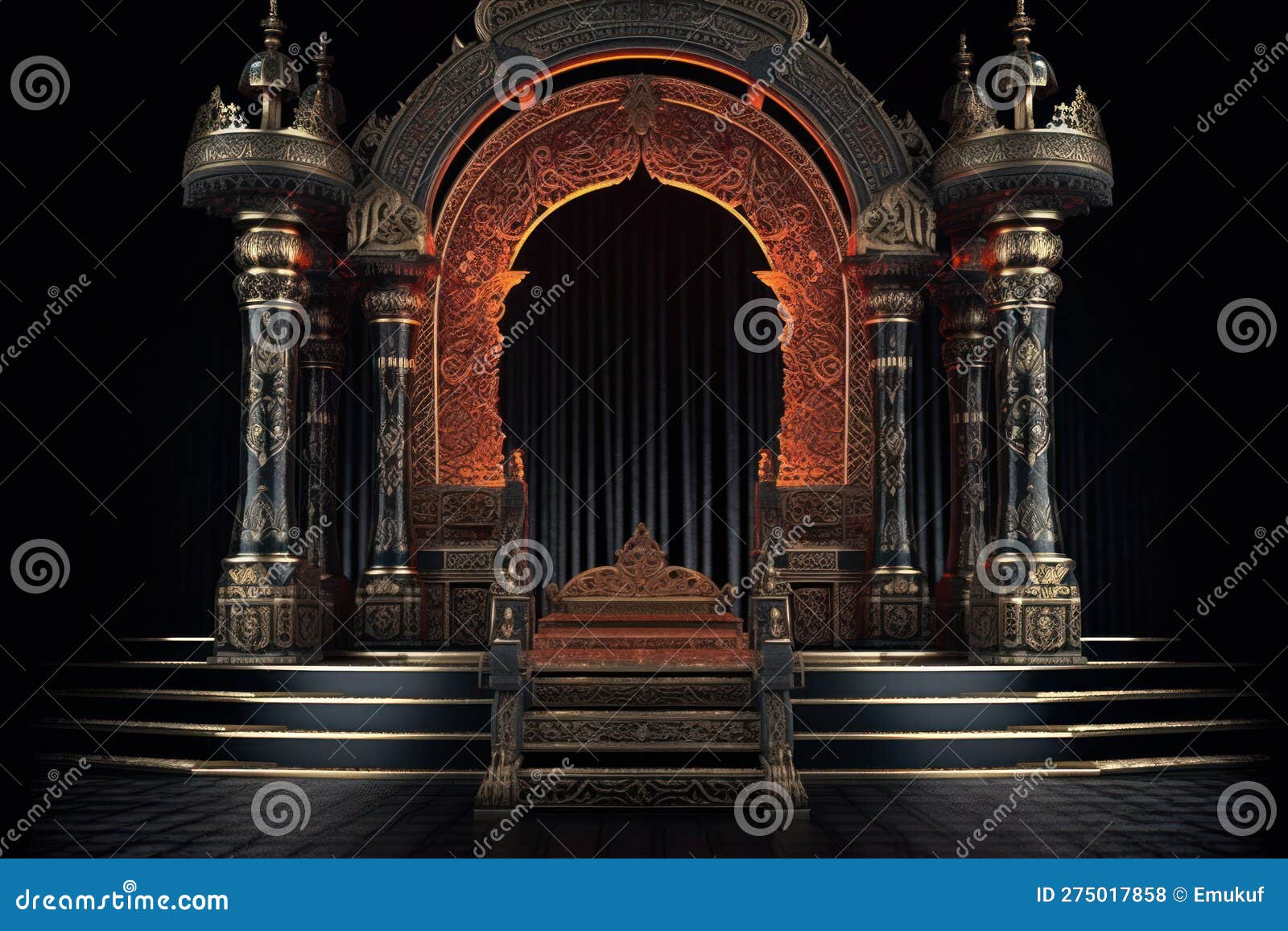 Detailed Royal Podium Stage Generative Ai Stock Illustration ...