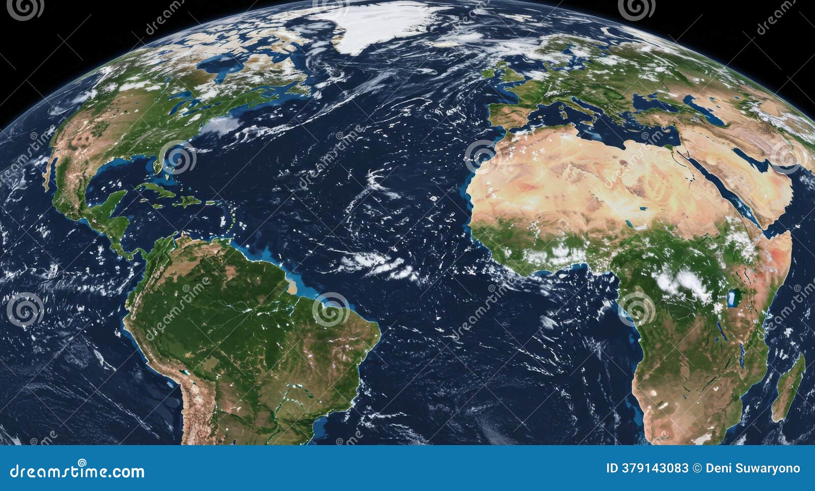Detailed Satellite Image Of Earth, Highlighting Continents, Oceans, And ...