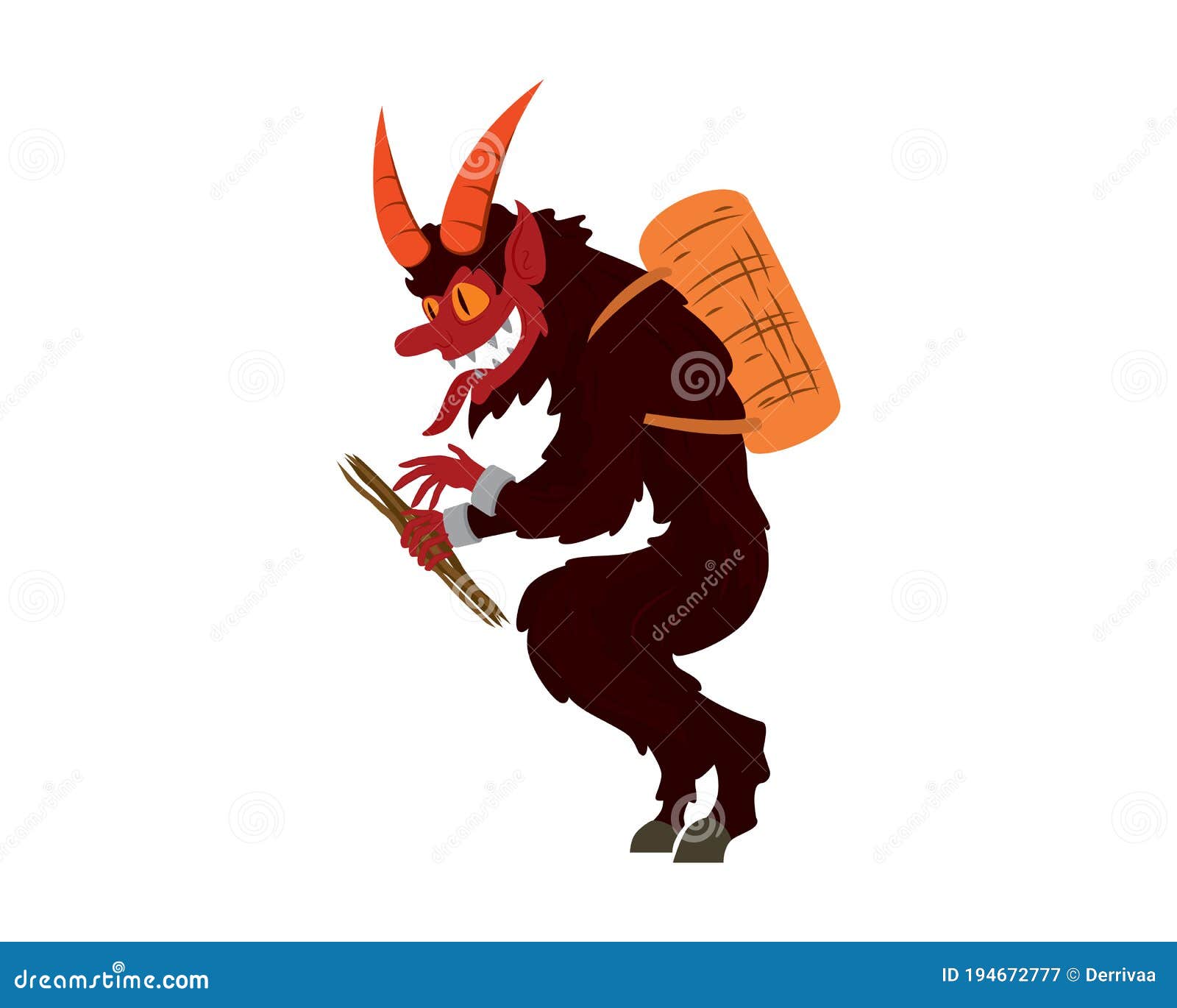 Detailed Scary Krampus Illustration Stock Vector - Illustration of ... Detailed Scary Krampus Illustration Stock Vector - Illustration of ...