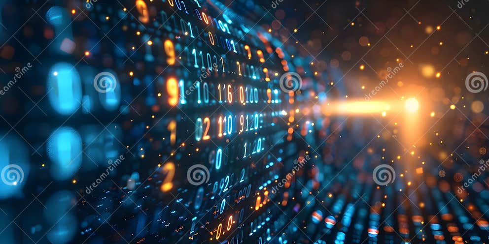A Detailed Scene of Digital Encryption Binary Code Showcasing Advanced ...
