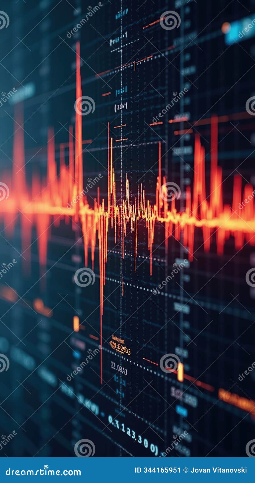 Vivid Seismograph Displaying Earthquake Data with Precision and Clarity ...