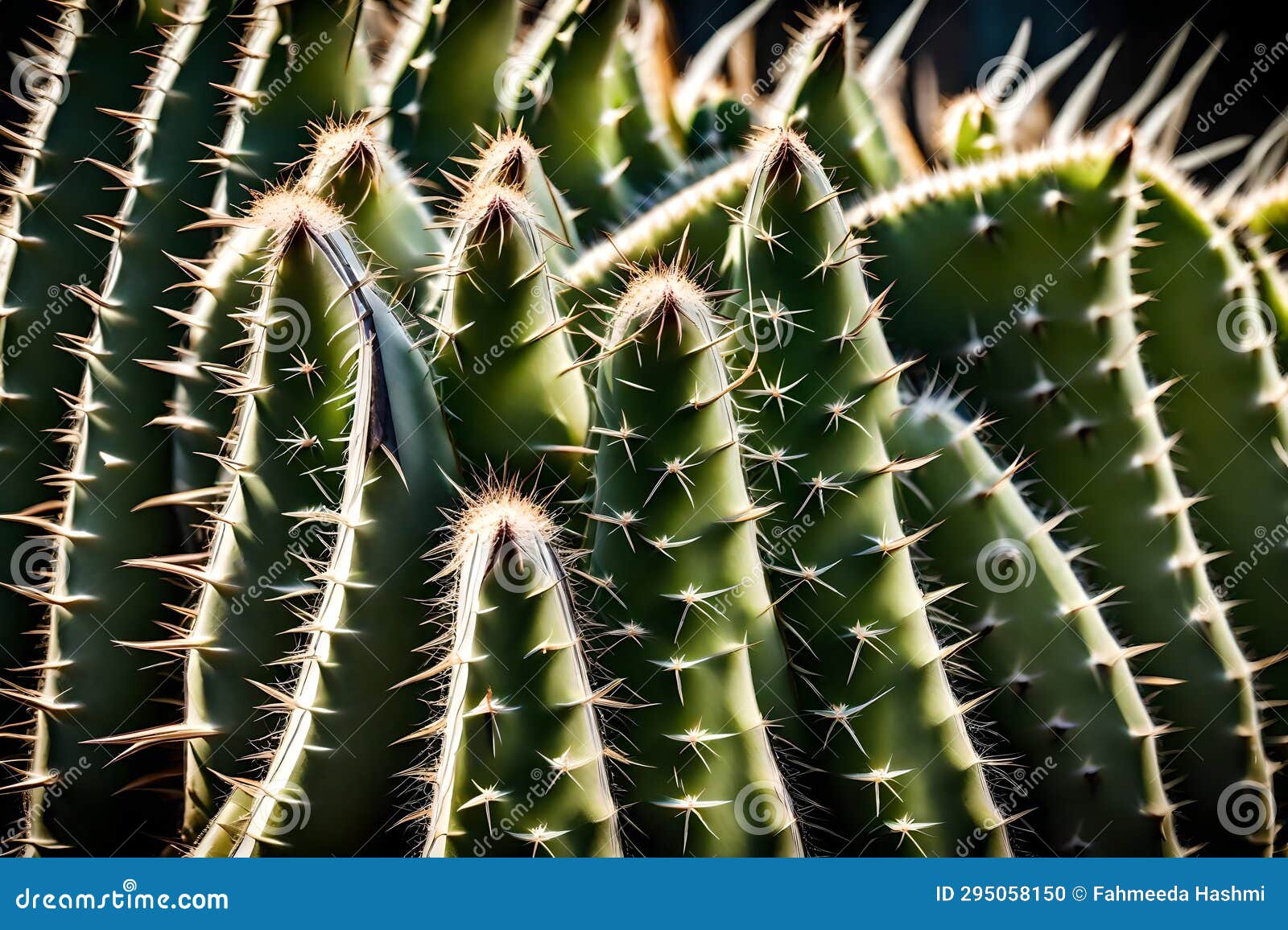 A Detailed Shot of a Cactus Spine, Its Sharp and Sculptural Form Stock ...