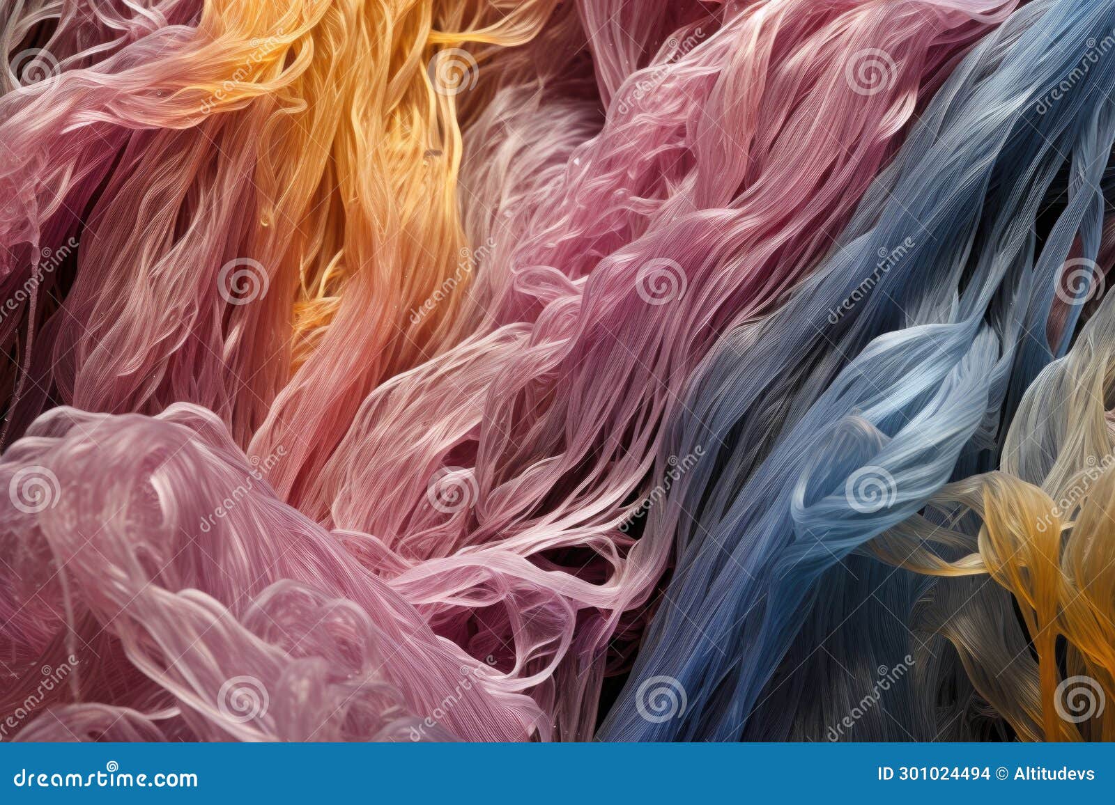 Fibers Of Cellulose Acetate Under The Microscope. Stock Image ...
