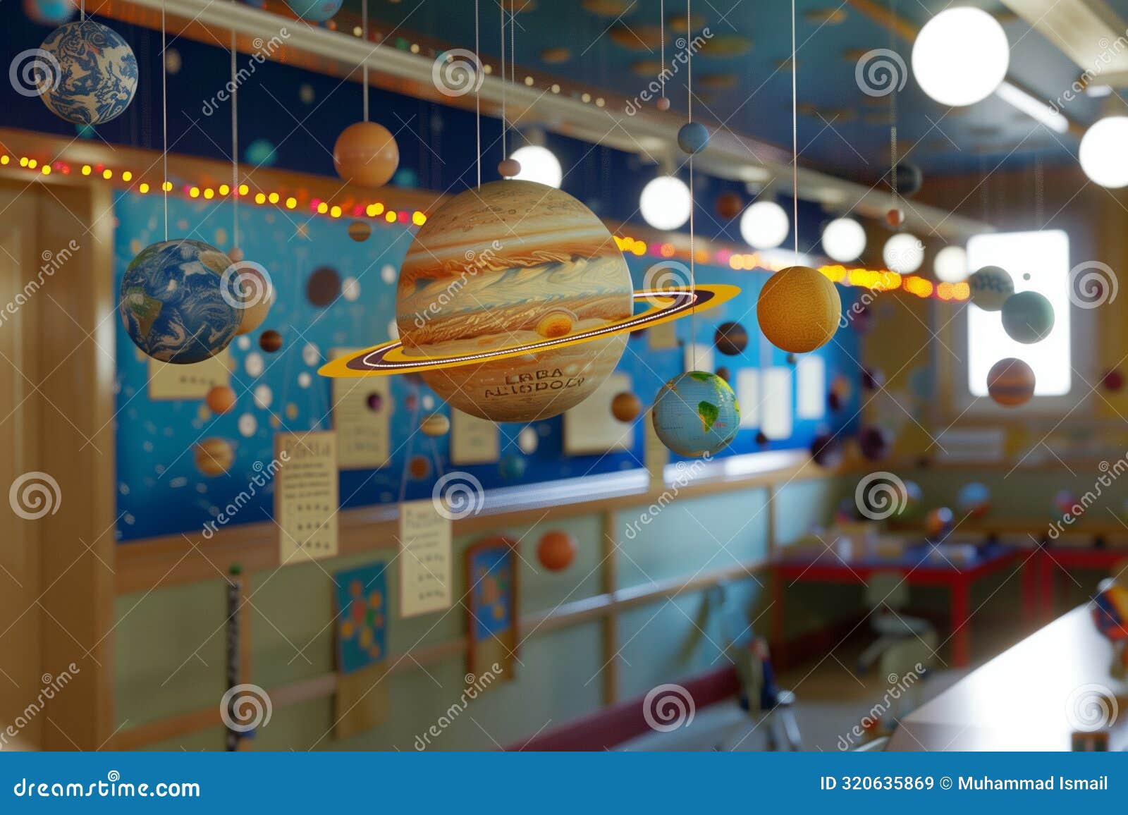 A Detailed Shot of a Classroom Science Project, with a Model Stock ...