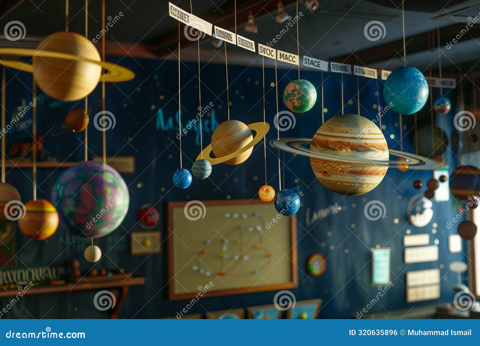A Detailed Shot of a Classroom Science Project, with a Model Stock ...