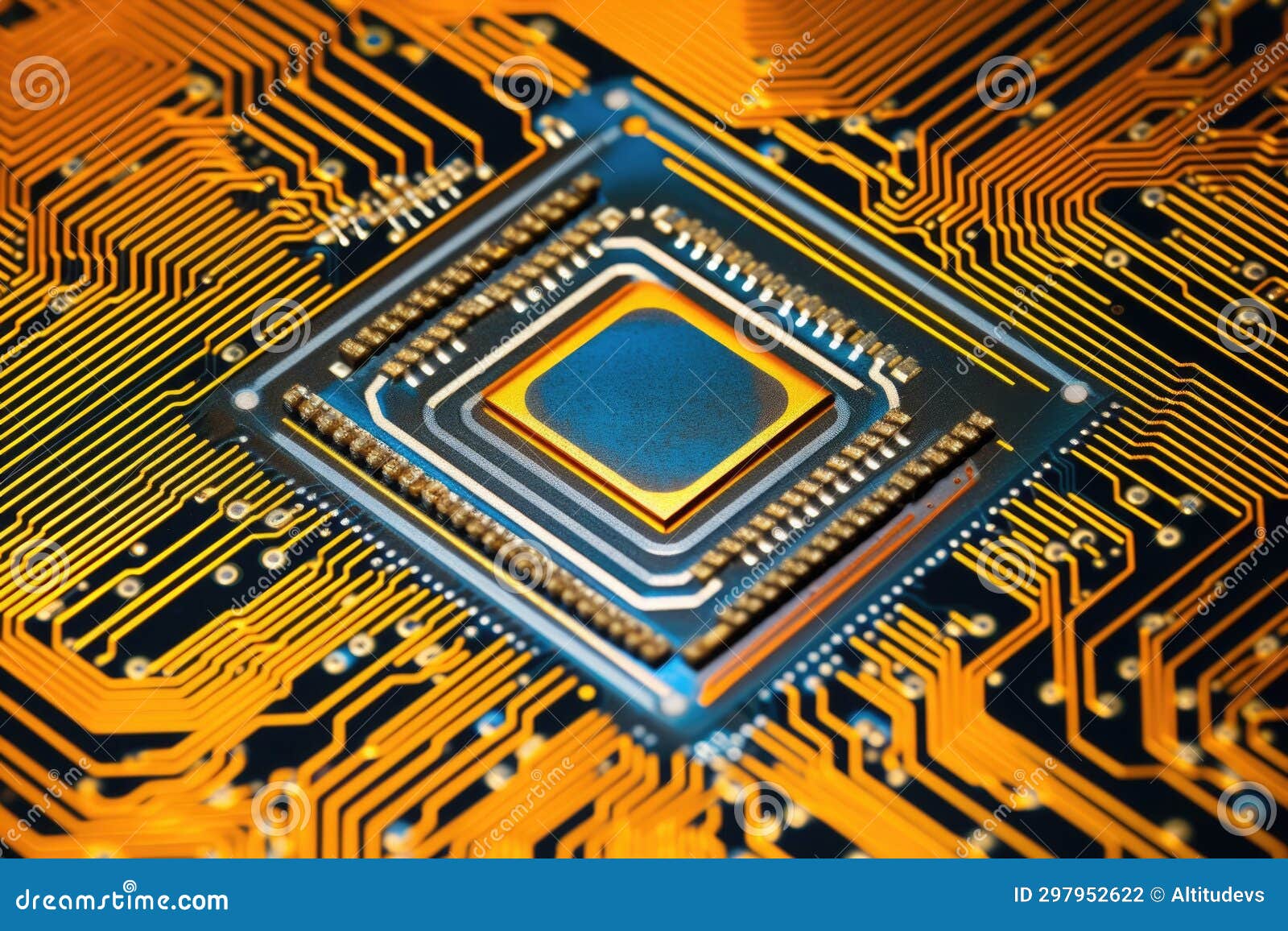 Detailed Shot of a Computer Chip for Color Processing Stock Photo ...