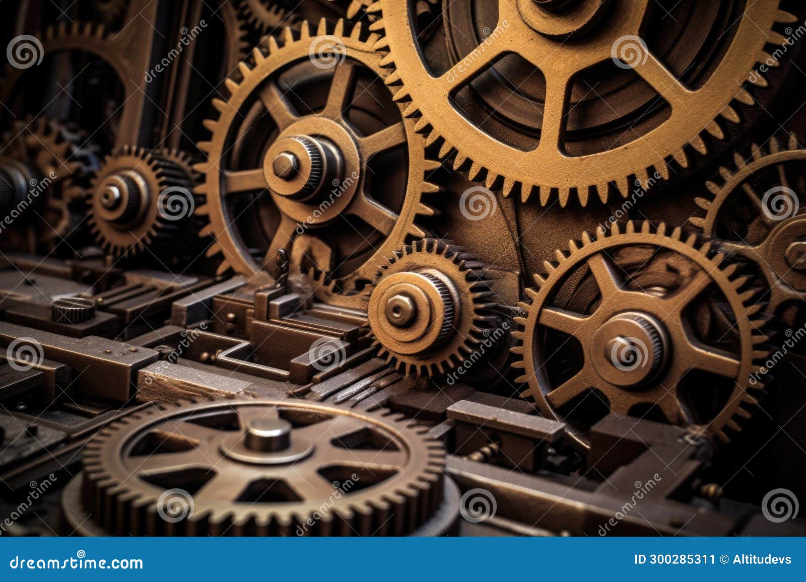 Detailed Shot of Gears and Cogs in a Machine Stock Image - Image of ...