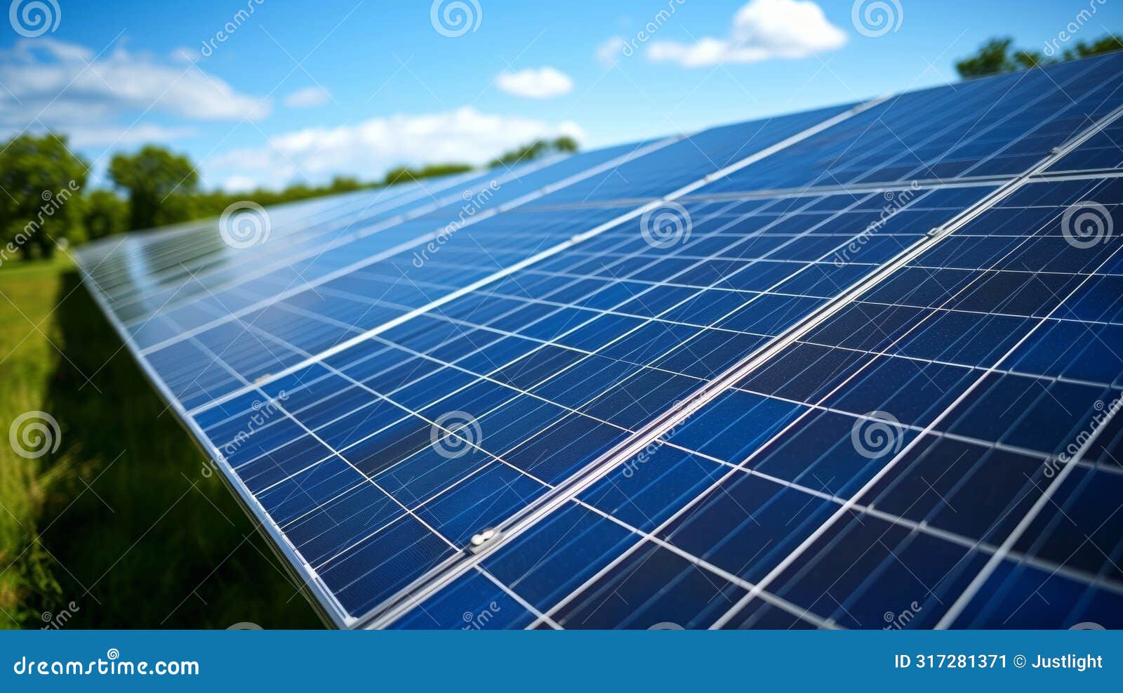 A Detailed Shot of a Manufacturing Plants Solar Panel Installation ...