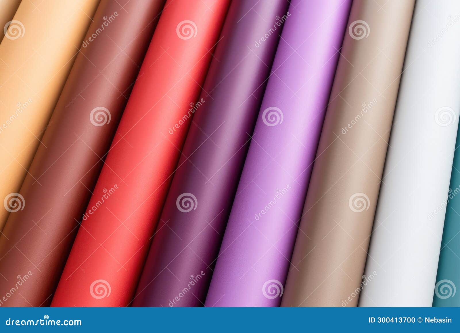 Detailed Shot of Multi-colored Paper Rolls for Gift Wrapping Stock ...