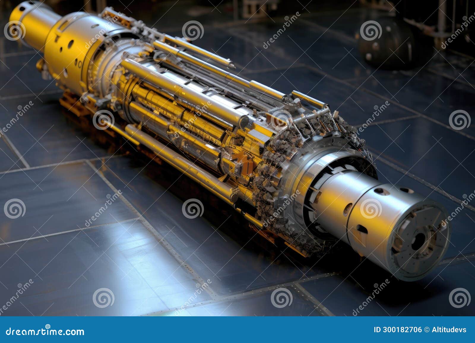 Detailed Shot Of A Nuclear Fuel Rod Assembly Before Insertion Stock Illustration Illustration