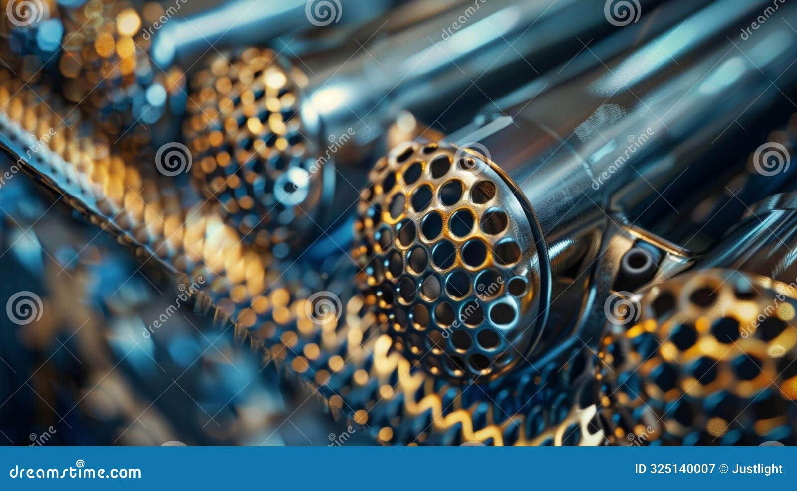 A Detailed Shot of a Perforated Mesh Engine Cover Providing a Glimpse ...