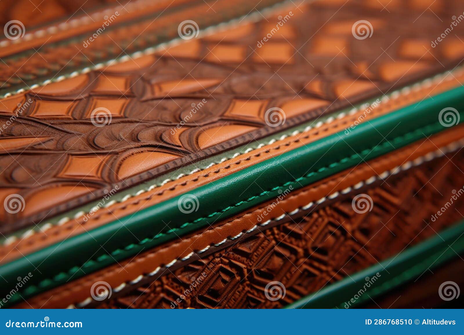 Detailed Shot of Saddle Stitching and Craftsmanship Stock Photo - Image ...
