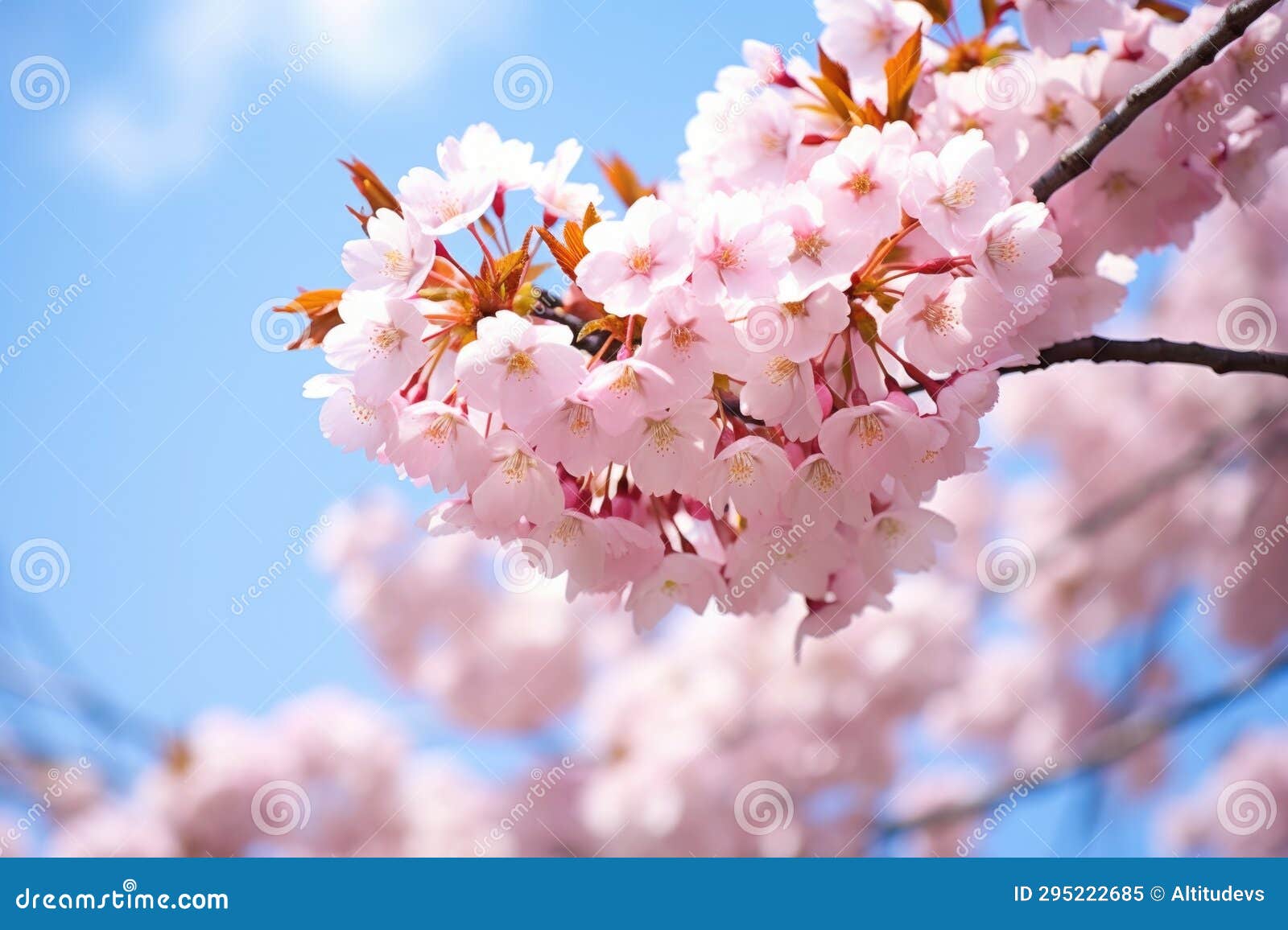 A Detailed Shot of Sakura Cherry Blossom in Full Bloom Stock Image ...