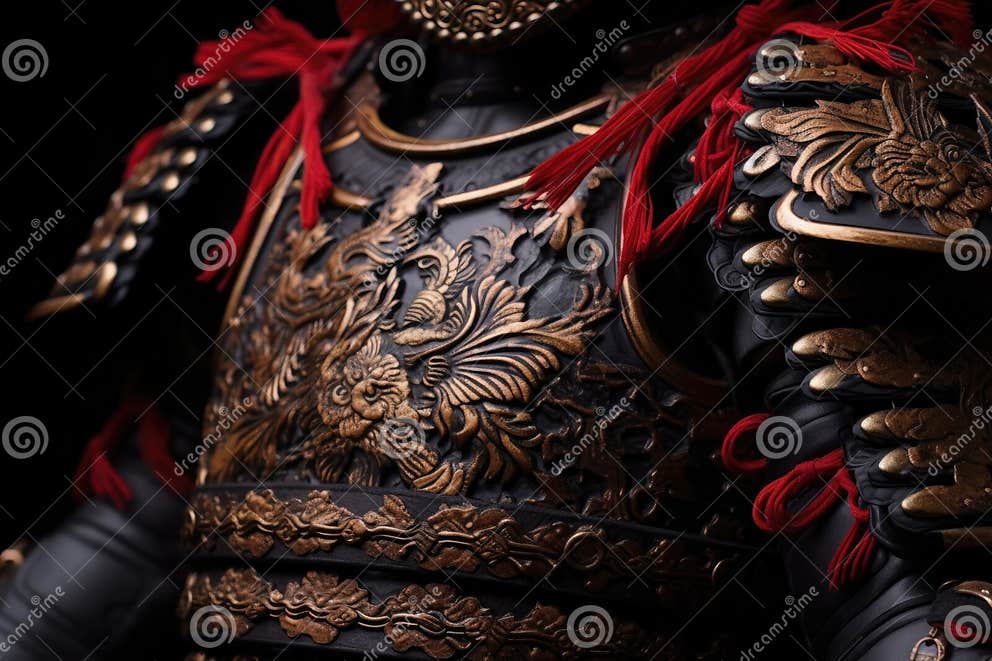 Detailed Shot of Samurai Armor Patterns Stock Illustration ...