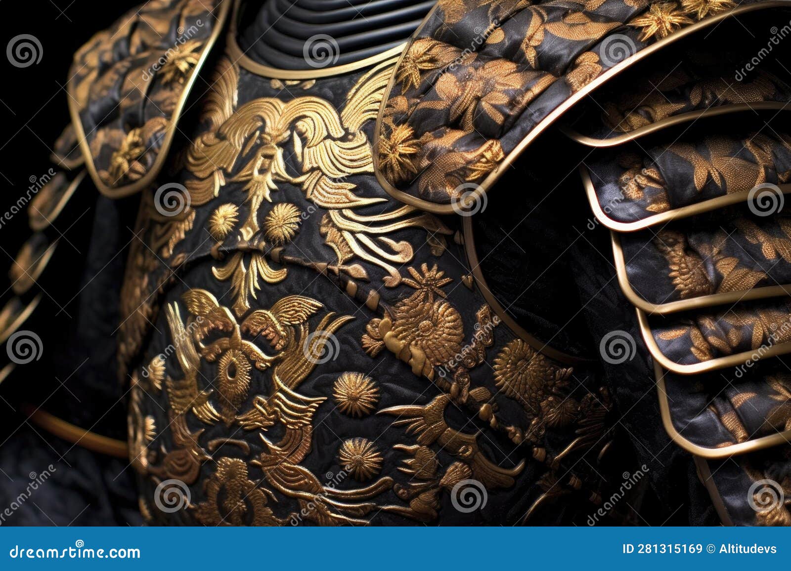 Detailed Shot of Samurai Armor Patterns Stock Image - Image of ...