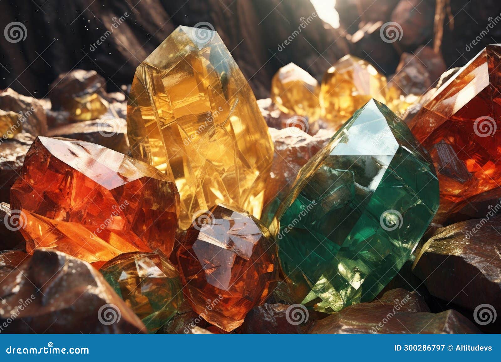 Detailed Shot of Shiny, Raw Minerals on a Rough Surface Stock Image ...