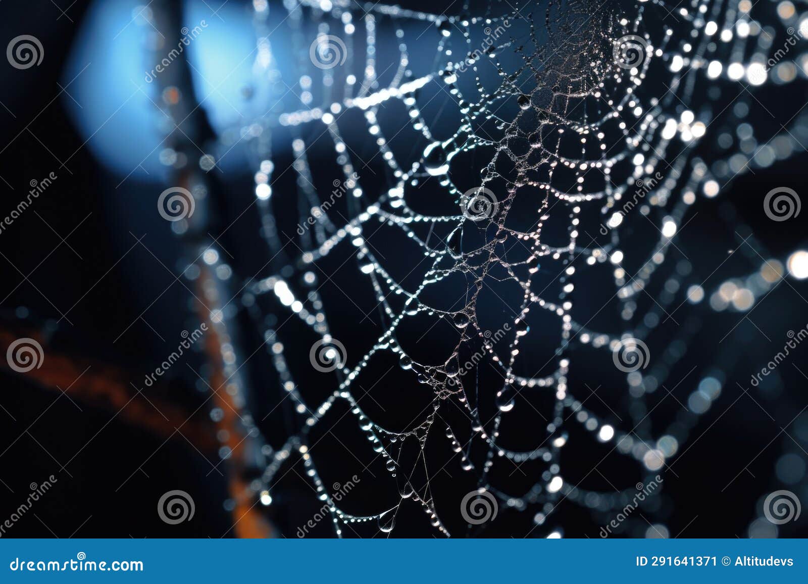 A Detailed Shot of a Spiderweb in the Corner Stock Image - Image of ...