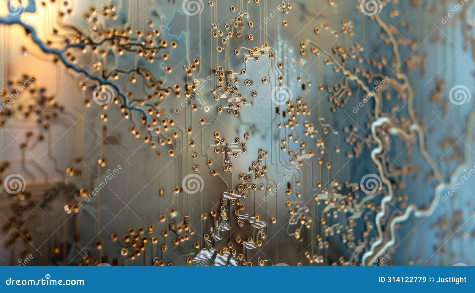 A Detailed Shot of the Tiny Intricate Circuits Embedded within the ...
