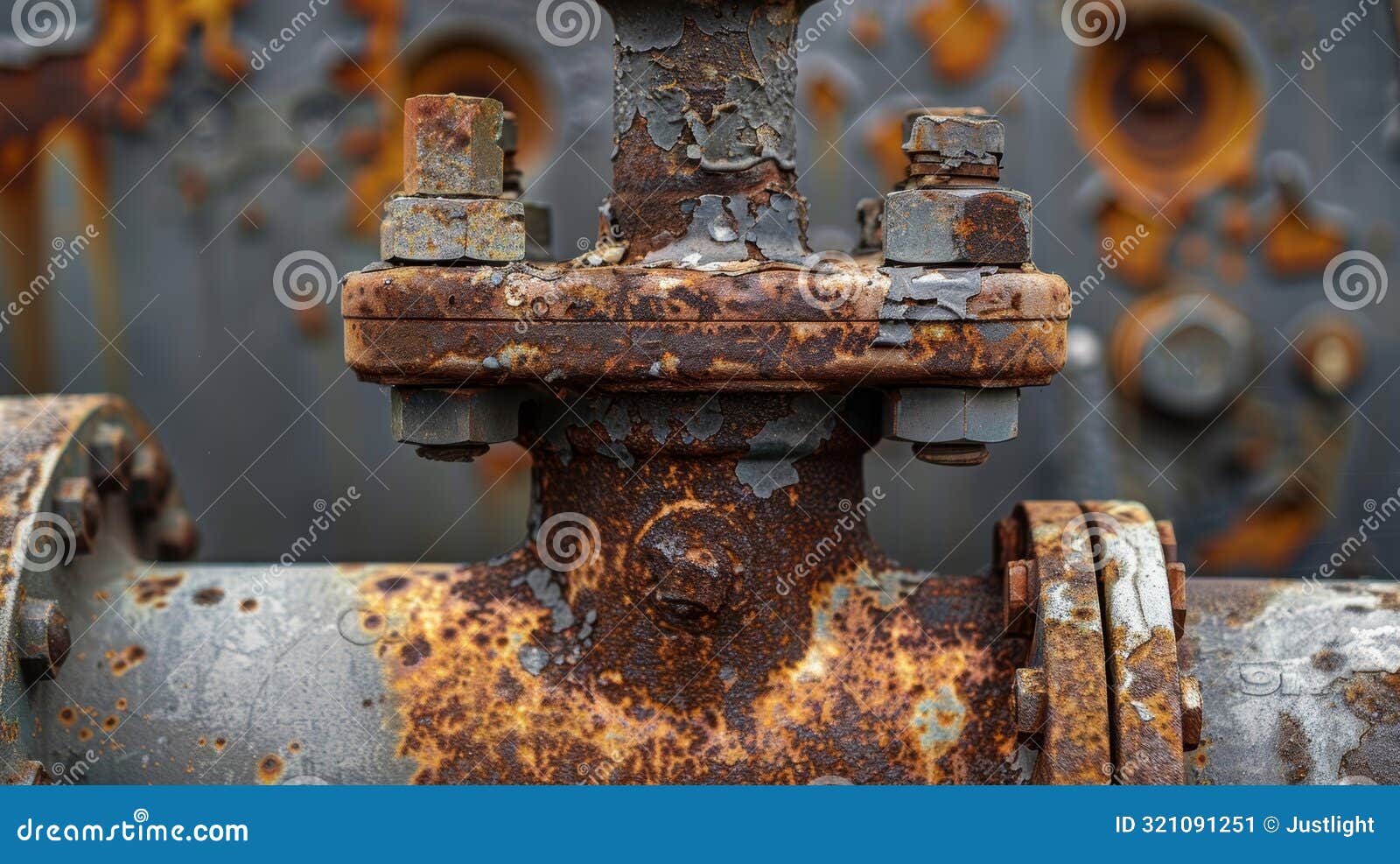 A Detailed Shot of a Valves Handle Covered in Rust and Missing Chunks ...