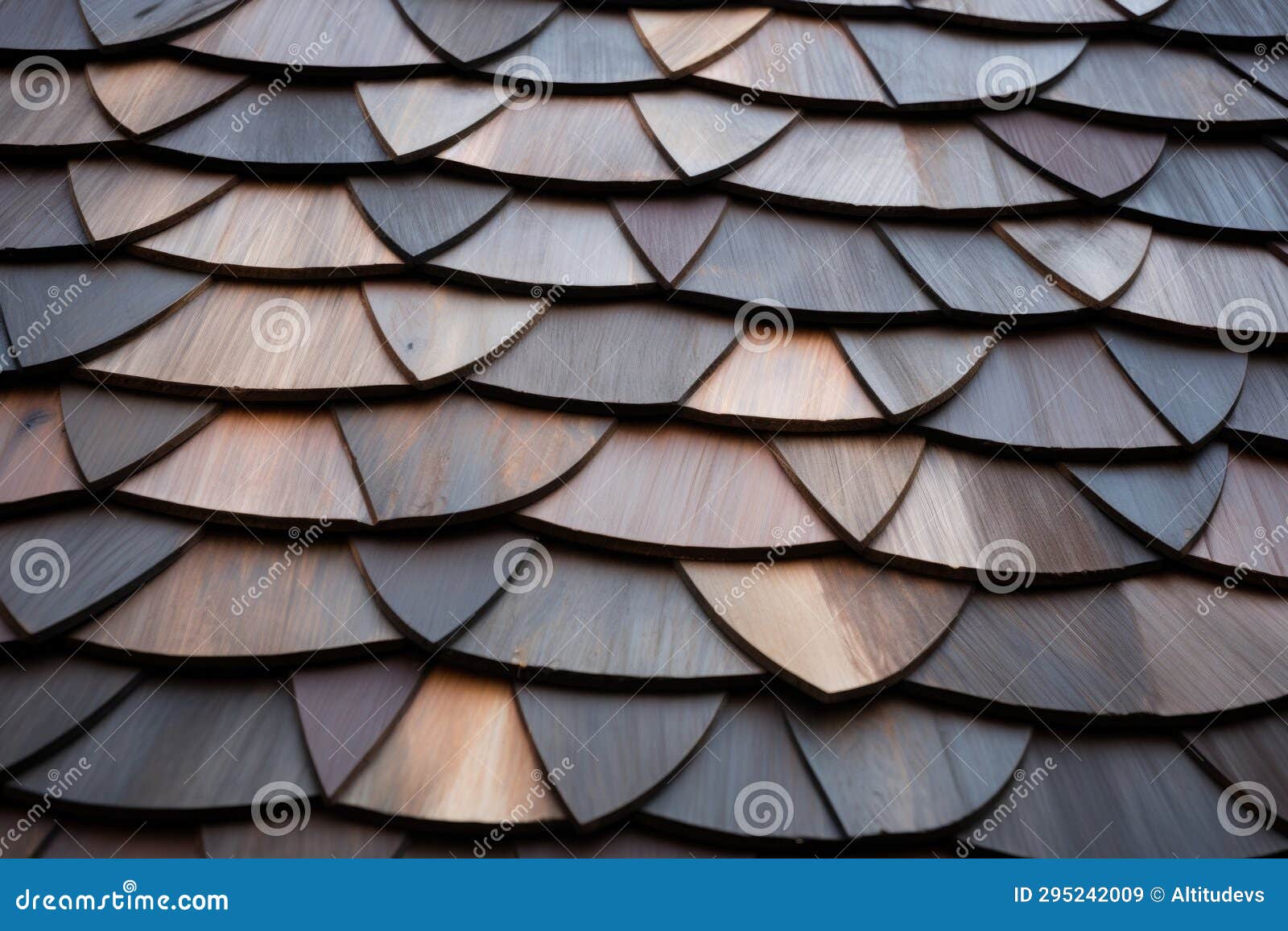 Detailed Shot of Wood-shingle Pattern Stock Image - Image of natural ...