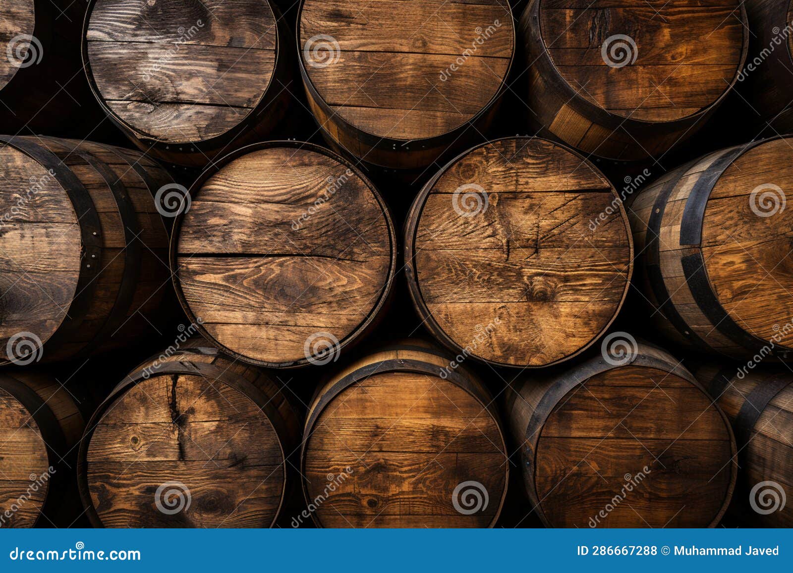 Detailed Shot of Wooden Barrels Texture, an Authentic and Rustic ...