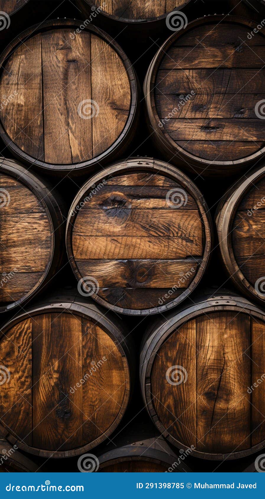 Detailed Shot of Wooden Barrels Texture, an Authentic and Rustic ...