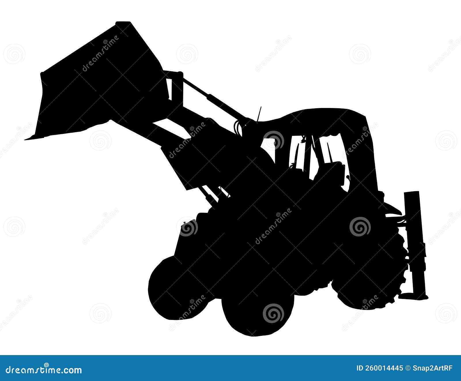 Detailed Silhouette of Bulldozer Lconstruction and Earth Moving Vehicle ...