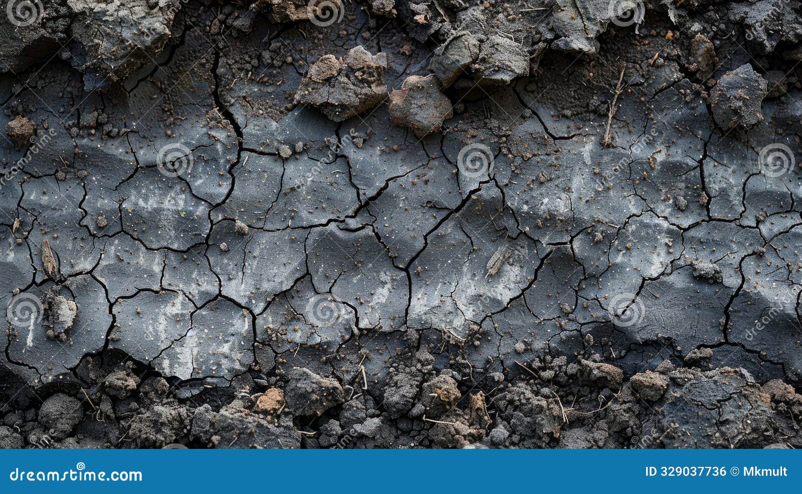 Detailed Soil Texture with Cracked Surface Structure Under Natural ...