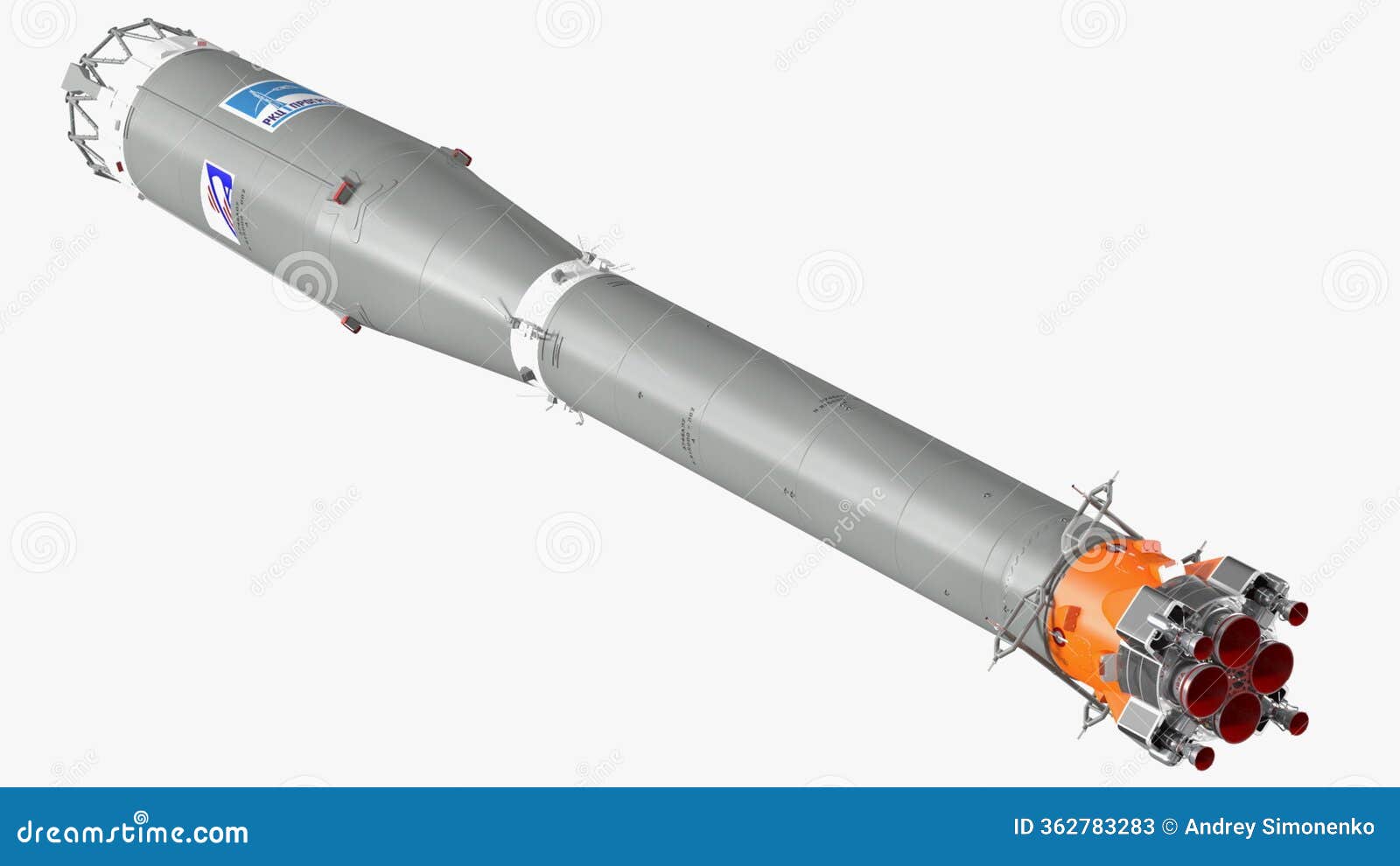 Detailed Space Rocket with Engraved Markings Render Stock Image - Image ...
