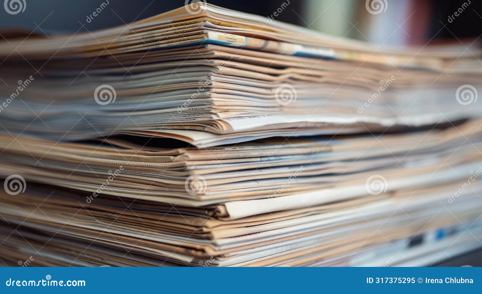 Detailed Stack of Assorted Magazines Stock Illustration - Illustration ...