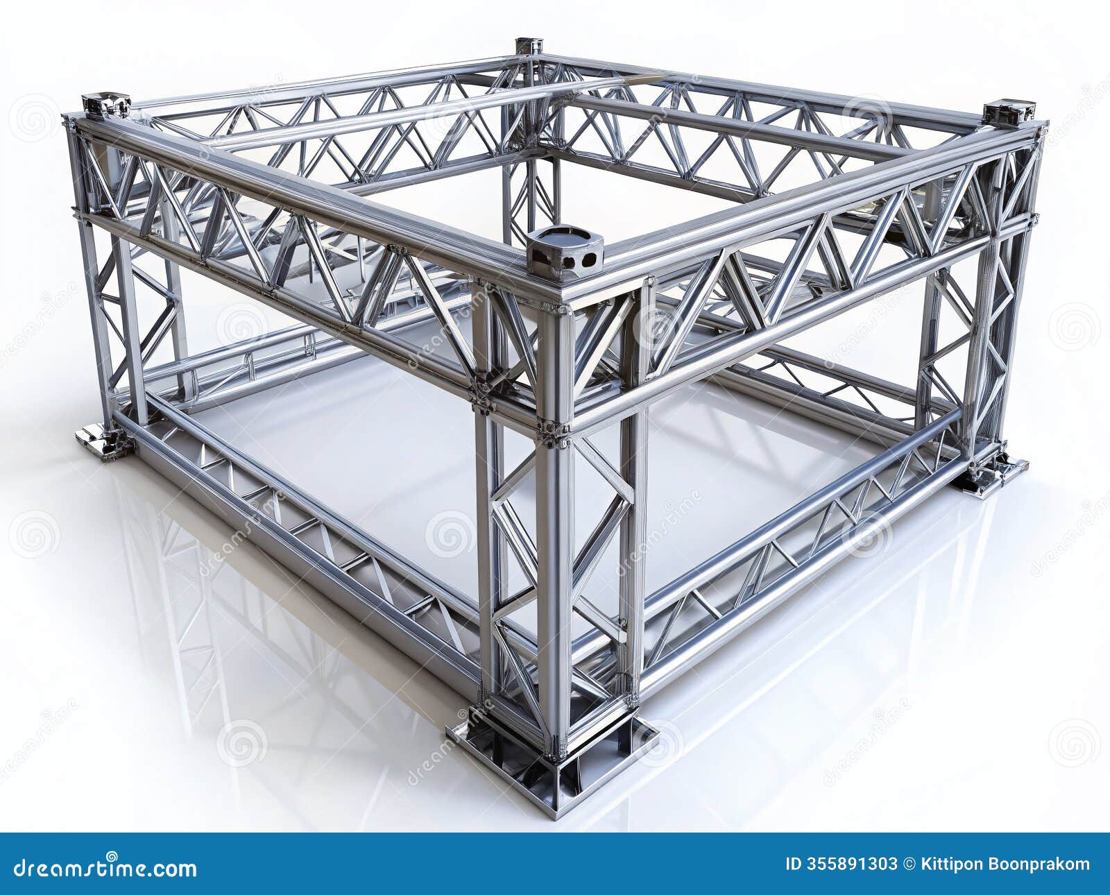 Detailed Steel Truss Structure PNG Background for Engineering Design ...