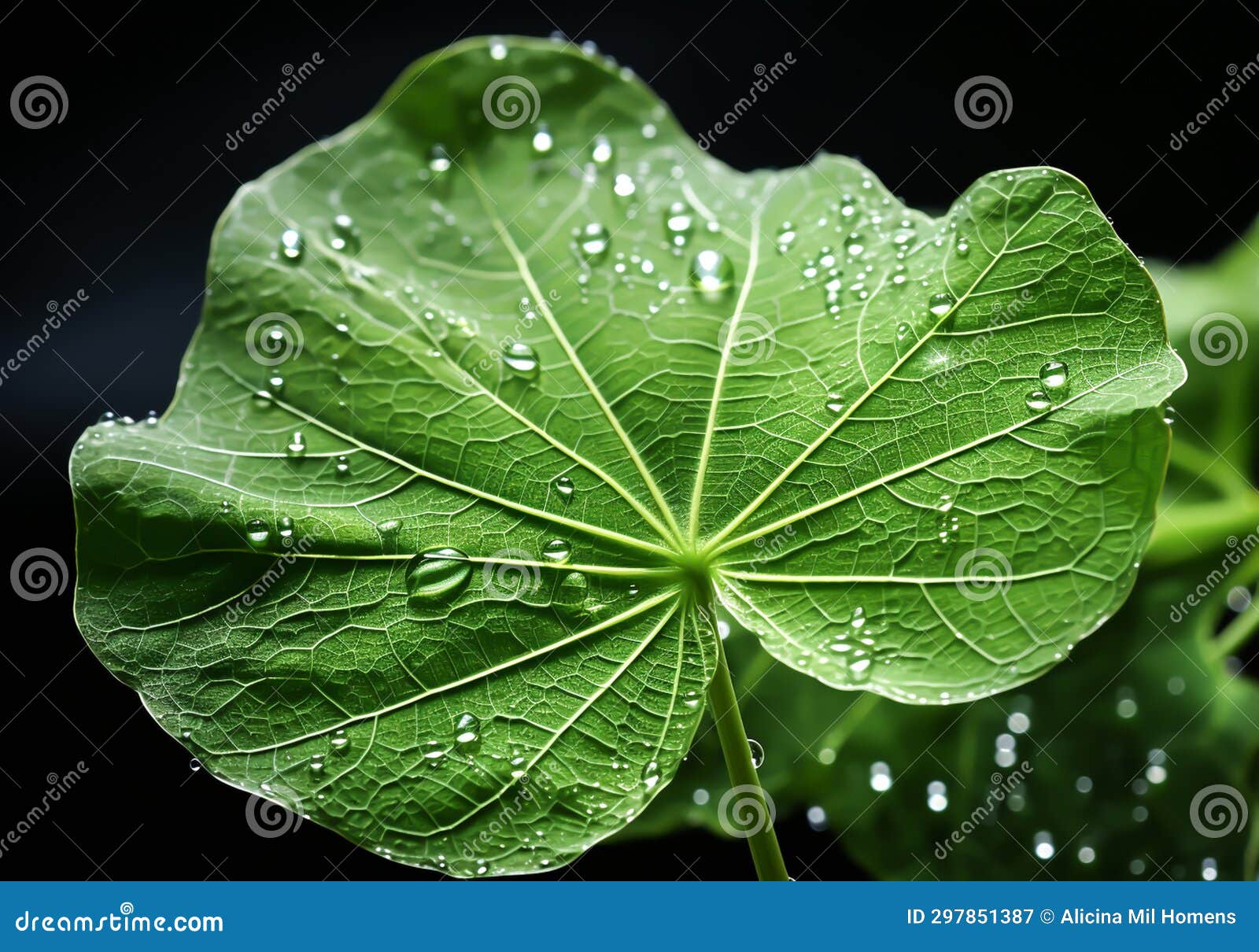 Detailed Structure of a Green Leaf. AI Generated Stock Illustration ...
