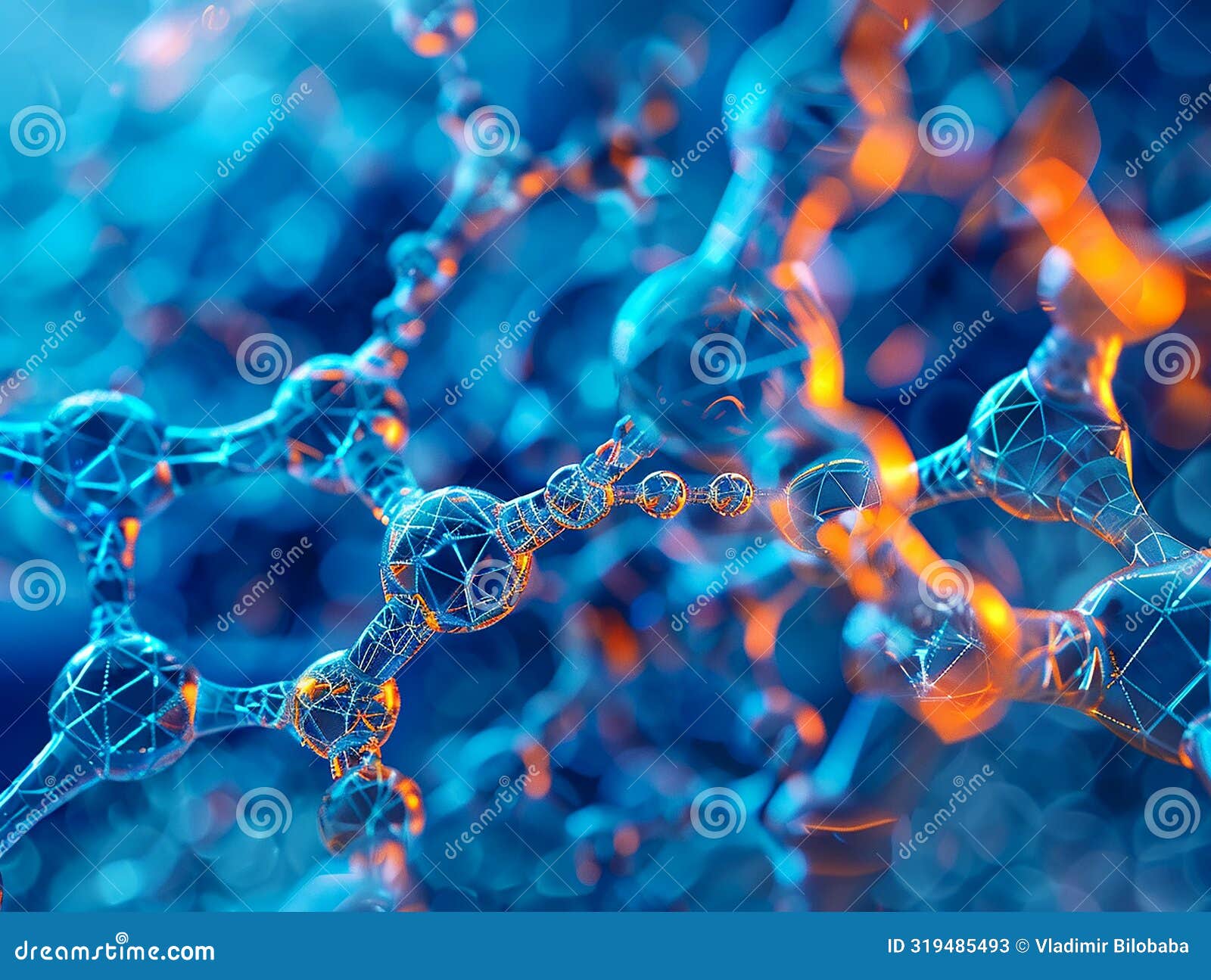 Detailed Structure of a Protein Stock Illustration - Illustration of ...