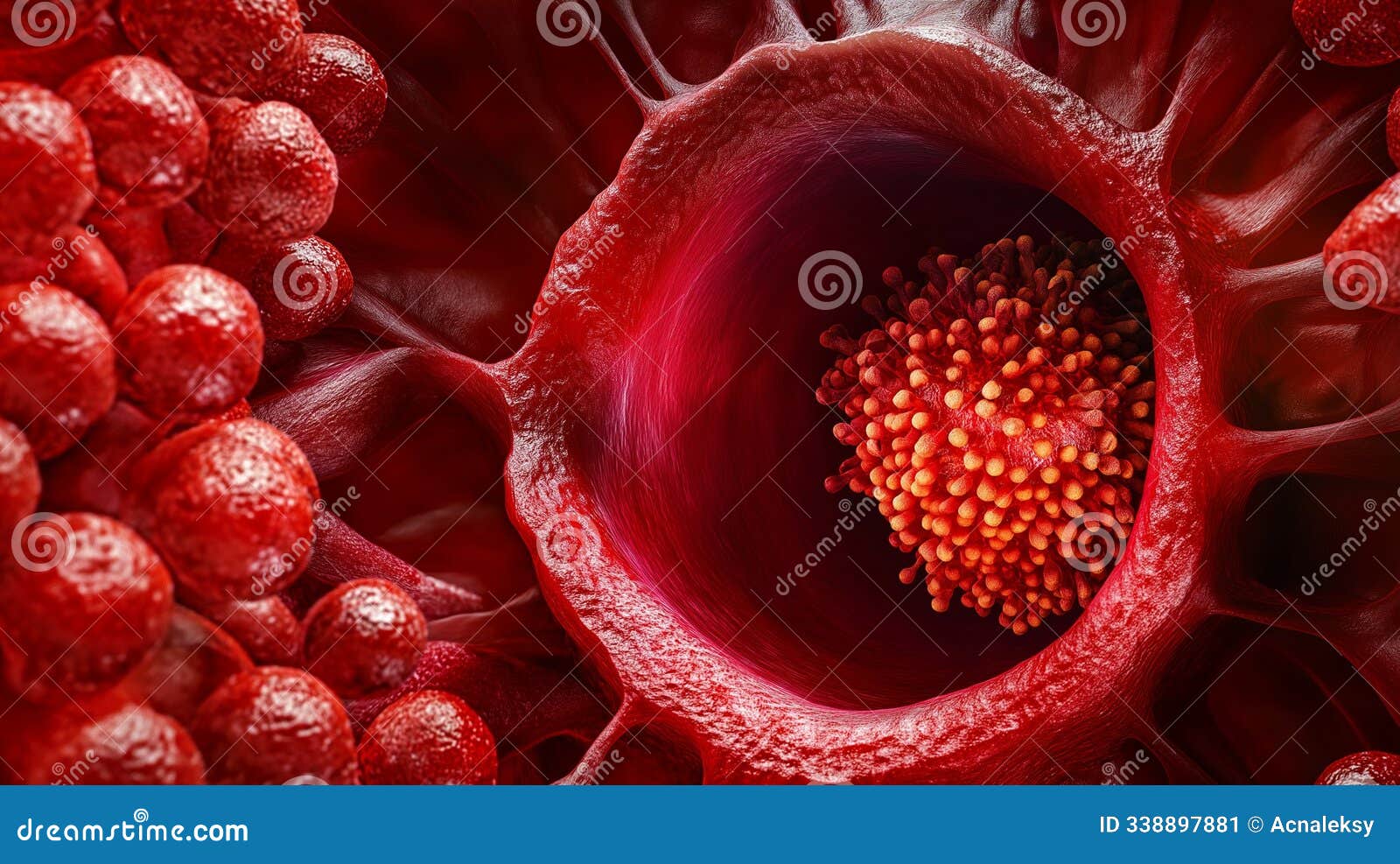 Detailed Structure of a Red Blood Cell, Showing Its Biconcave Shape ...