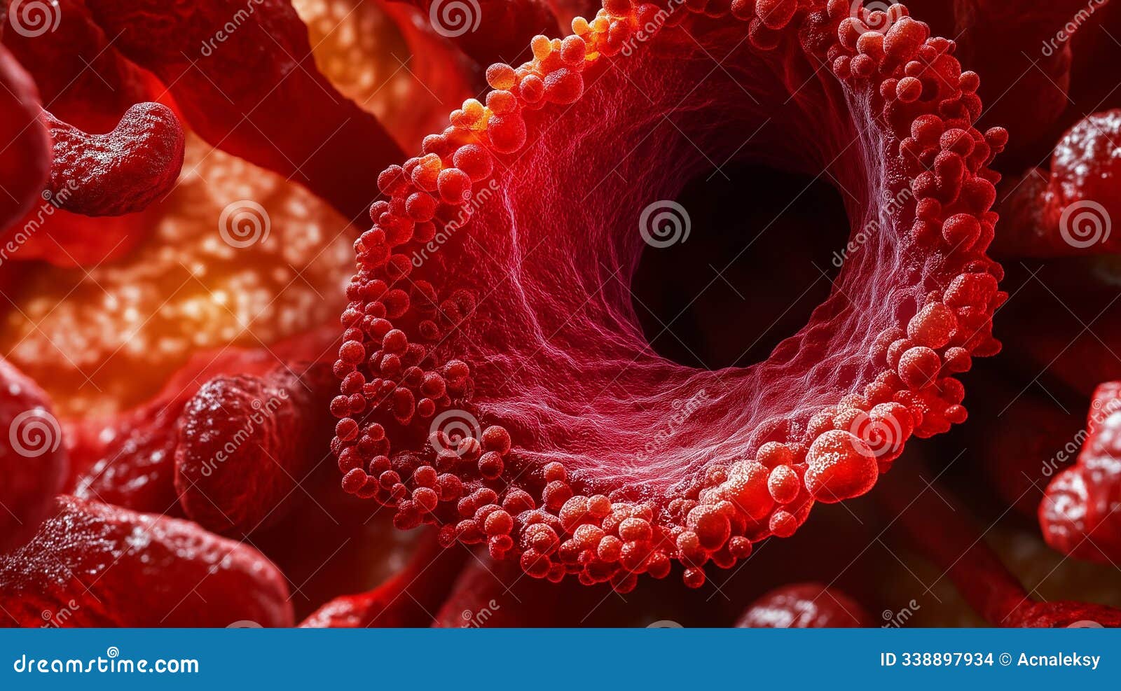 Detailed Structure of a Red Blood Cell, Showing Its Biconcave Shape ...