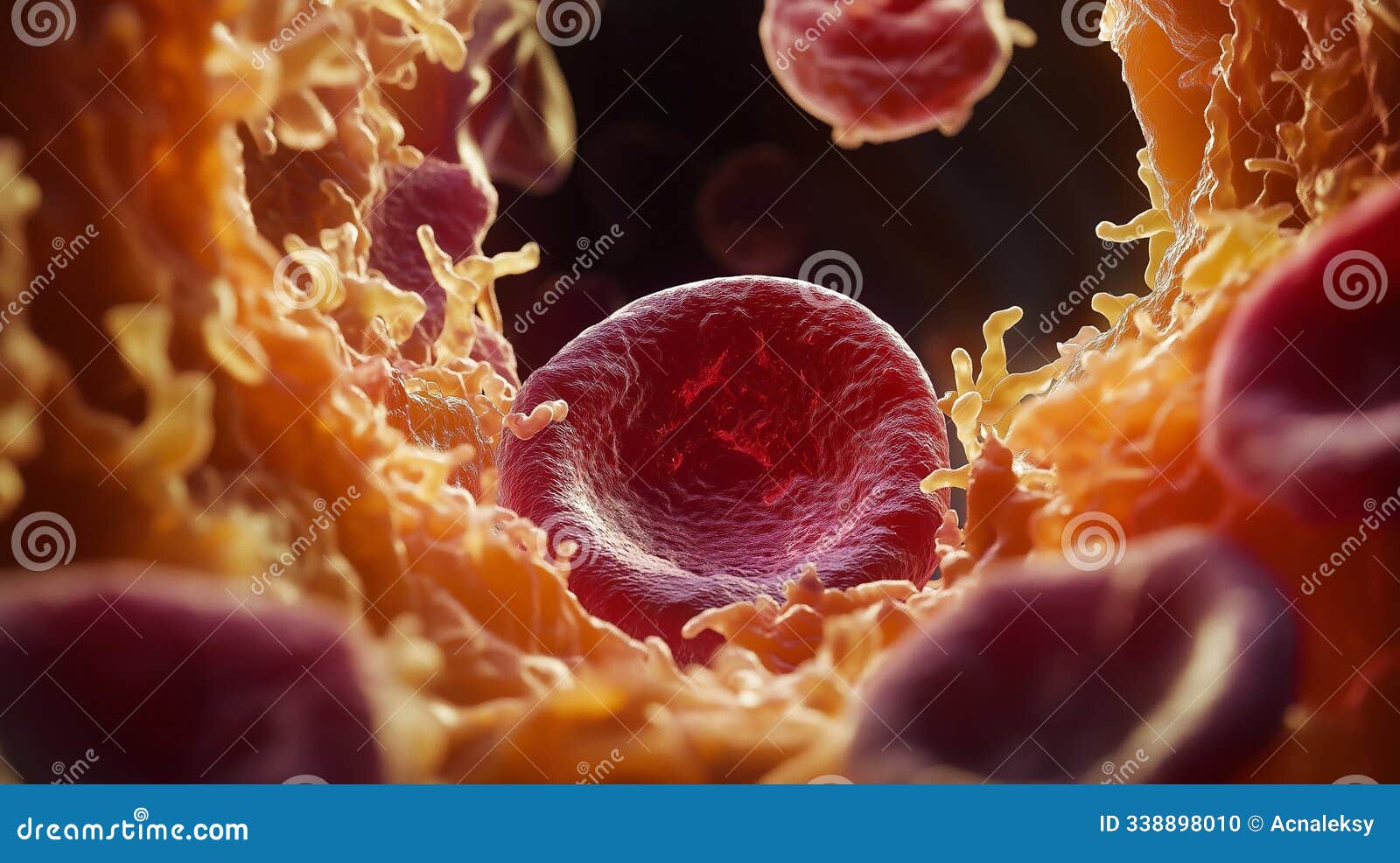 Detailed Structure of a Red Blood Cell, Showing Its Biconcave Shape ...