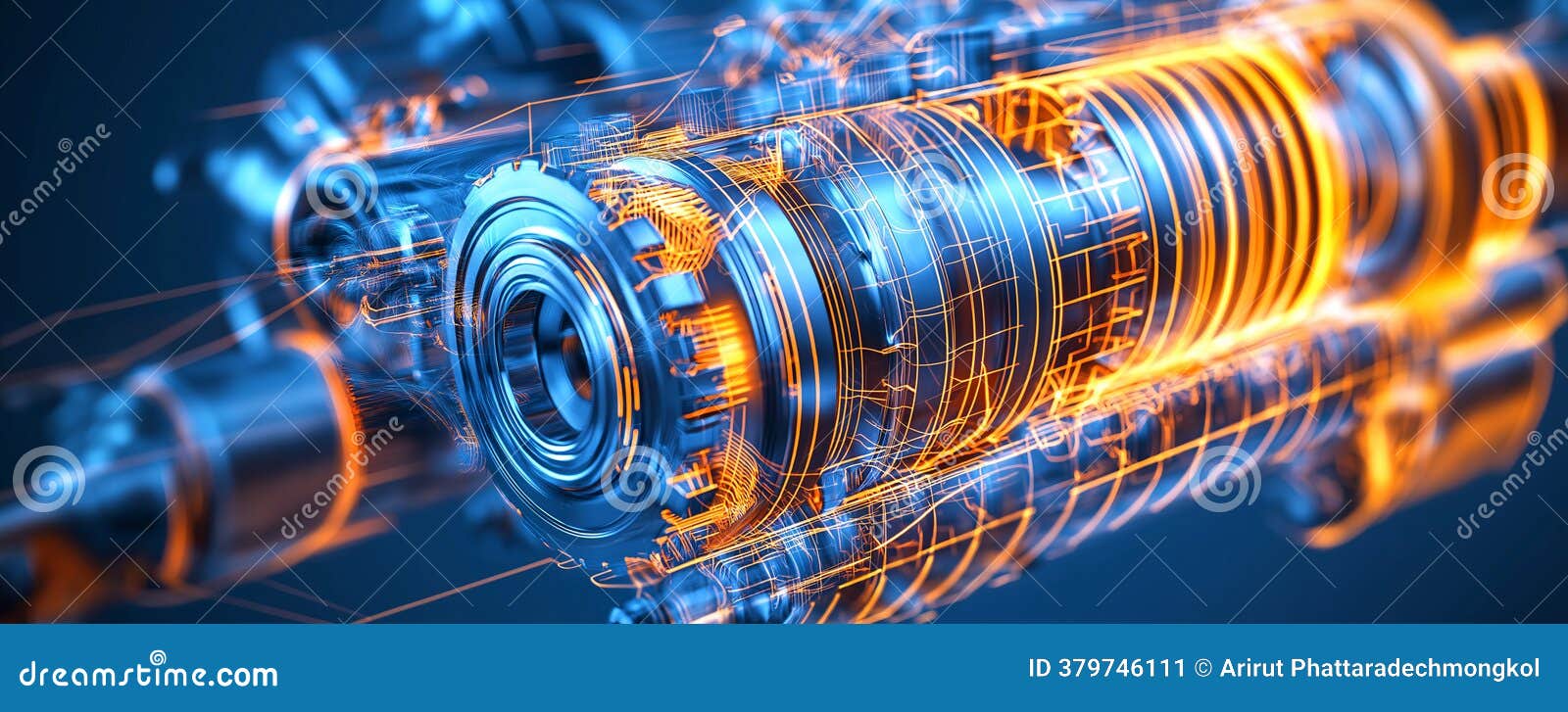 Detailed Technical Drawing Of Nuclear Power Plant Showcased In A ...