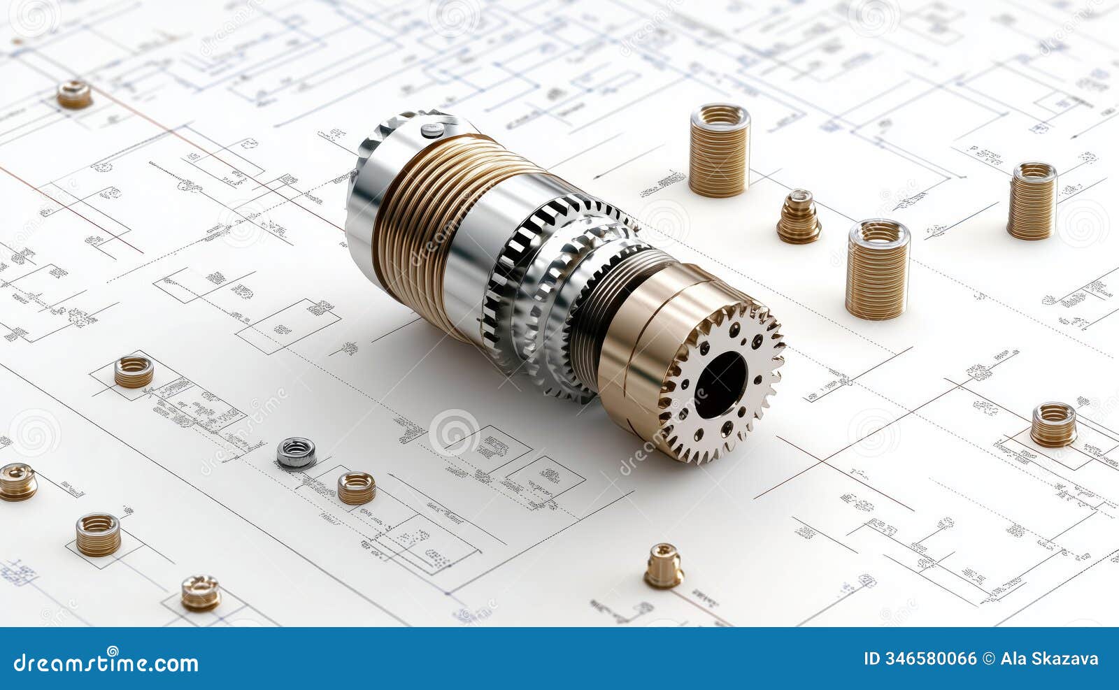 Detailed Technical Drawing Of An Old Sailing Ship Royalty-Free Stock ...