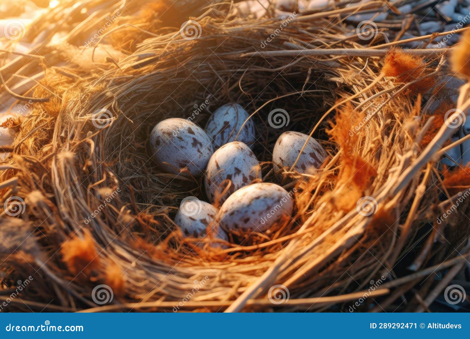 Detailed Texture of Nest Materials in Sunlight Stock Illustration ...