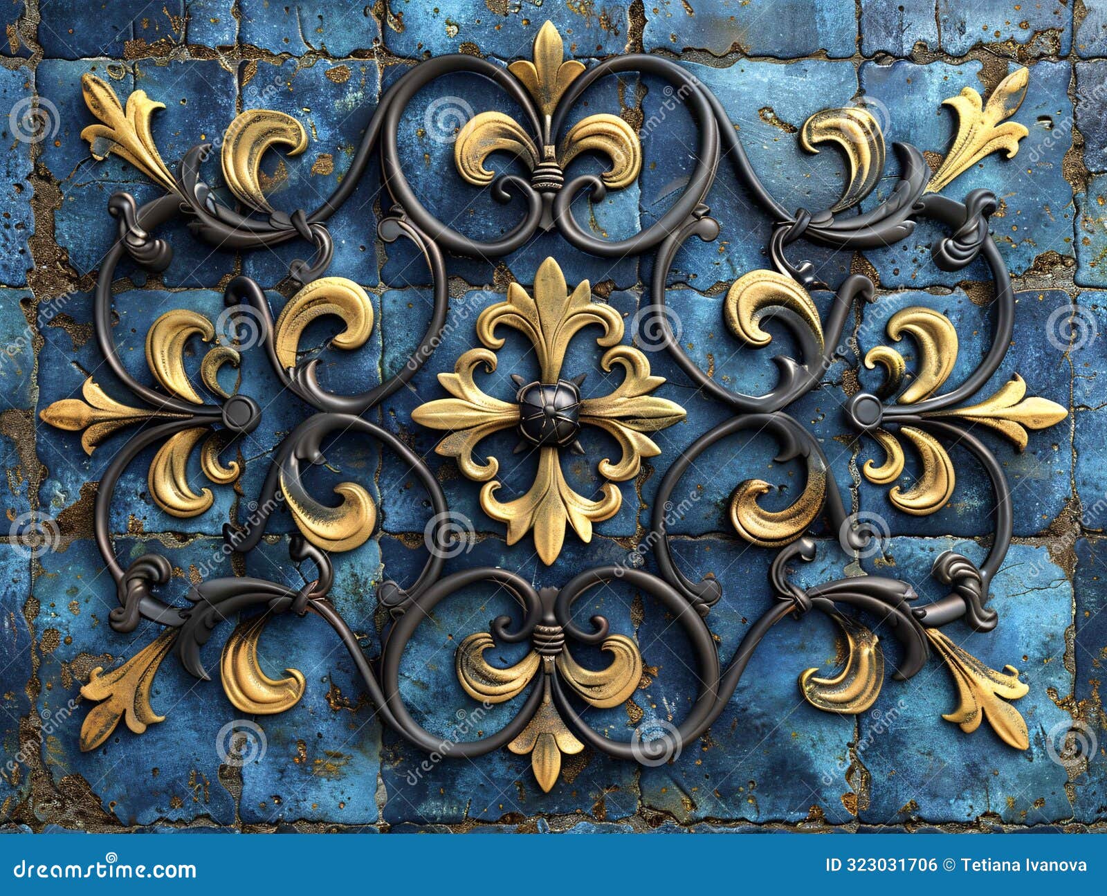 Wrought Iron In Detailed Spanish Pattern. Royalty-Free Stock Image ...