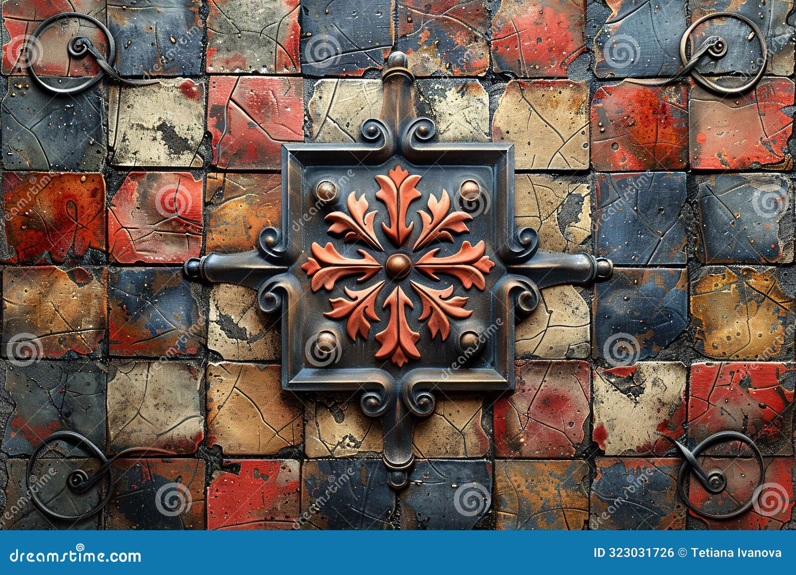 Detailed Spanish Tiles And Stucco Pattern. Stock Image | CartoonDealer ...