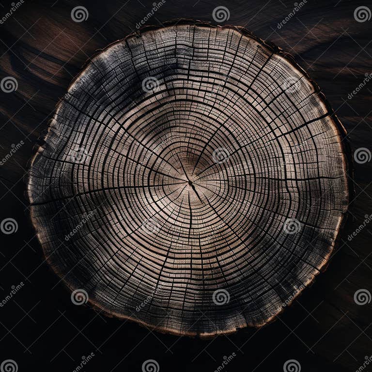 Detailed Texture of a Tree Ring Cross Section Stock Illustration ...